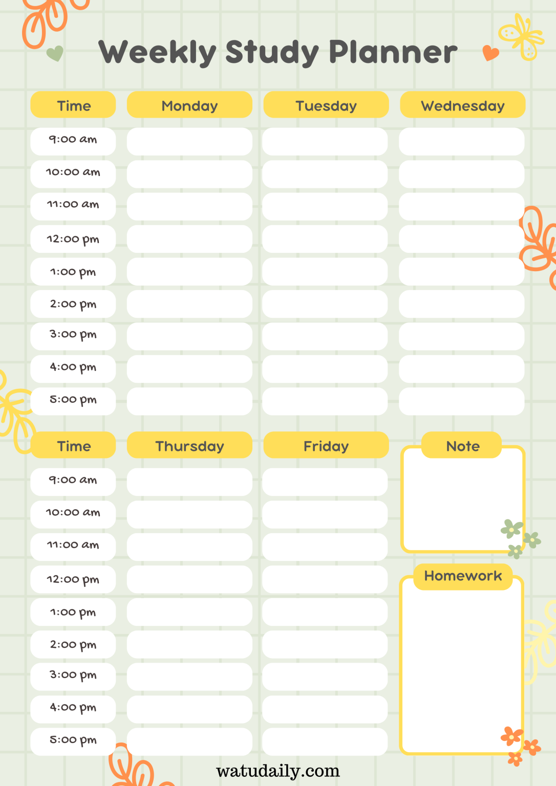 Free Printable Days of the Week Calendar: Manage Goals Easily