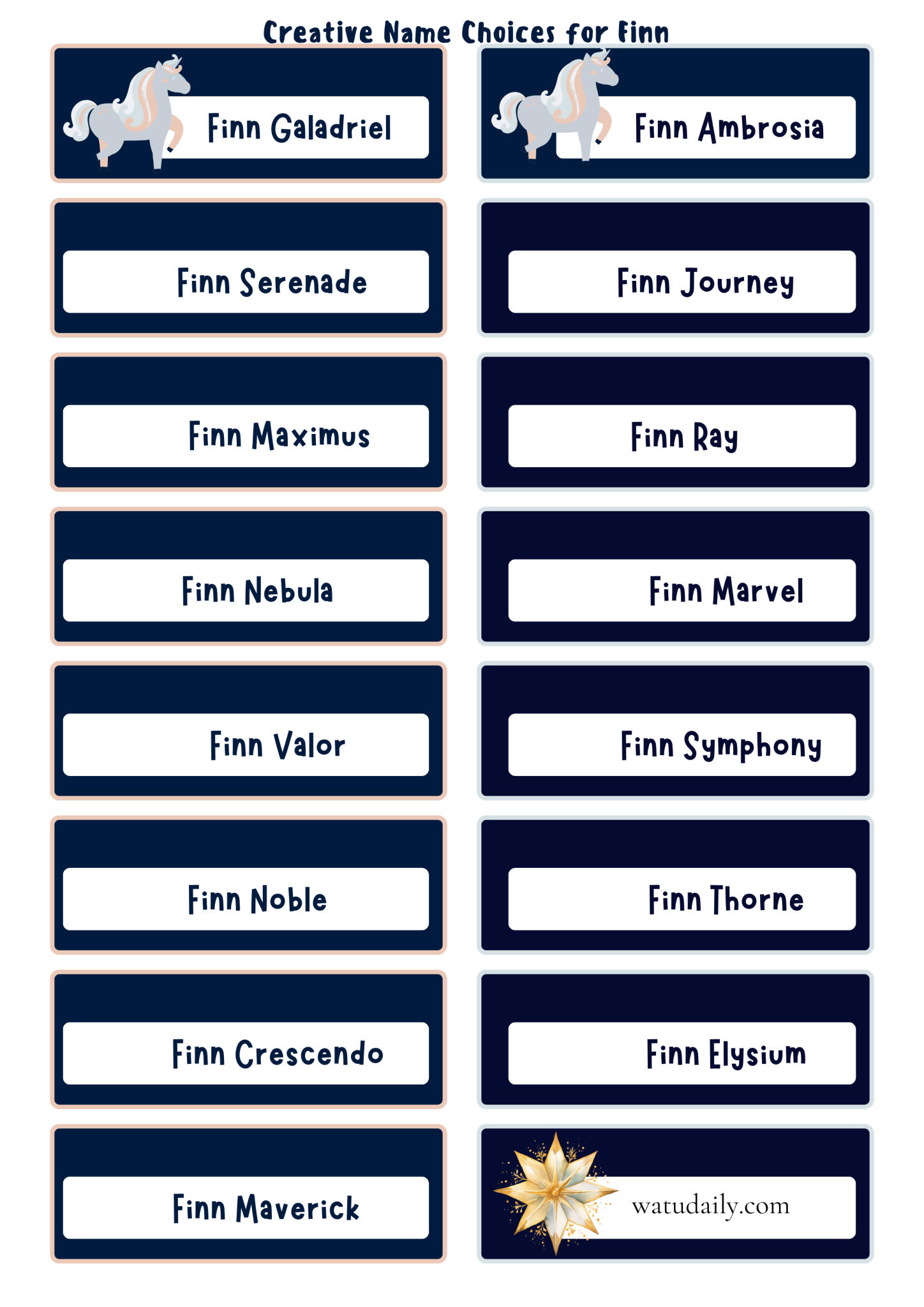 Middle Names for Finn: Cute Ideas and Inspirations - WatuDaily